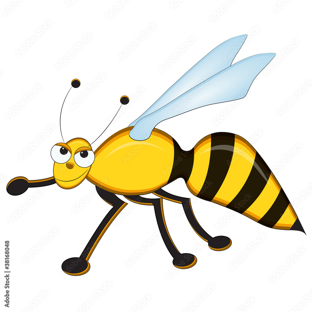 cartoon wasp Stock Illustration | Adobe Stock