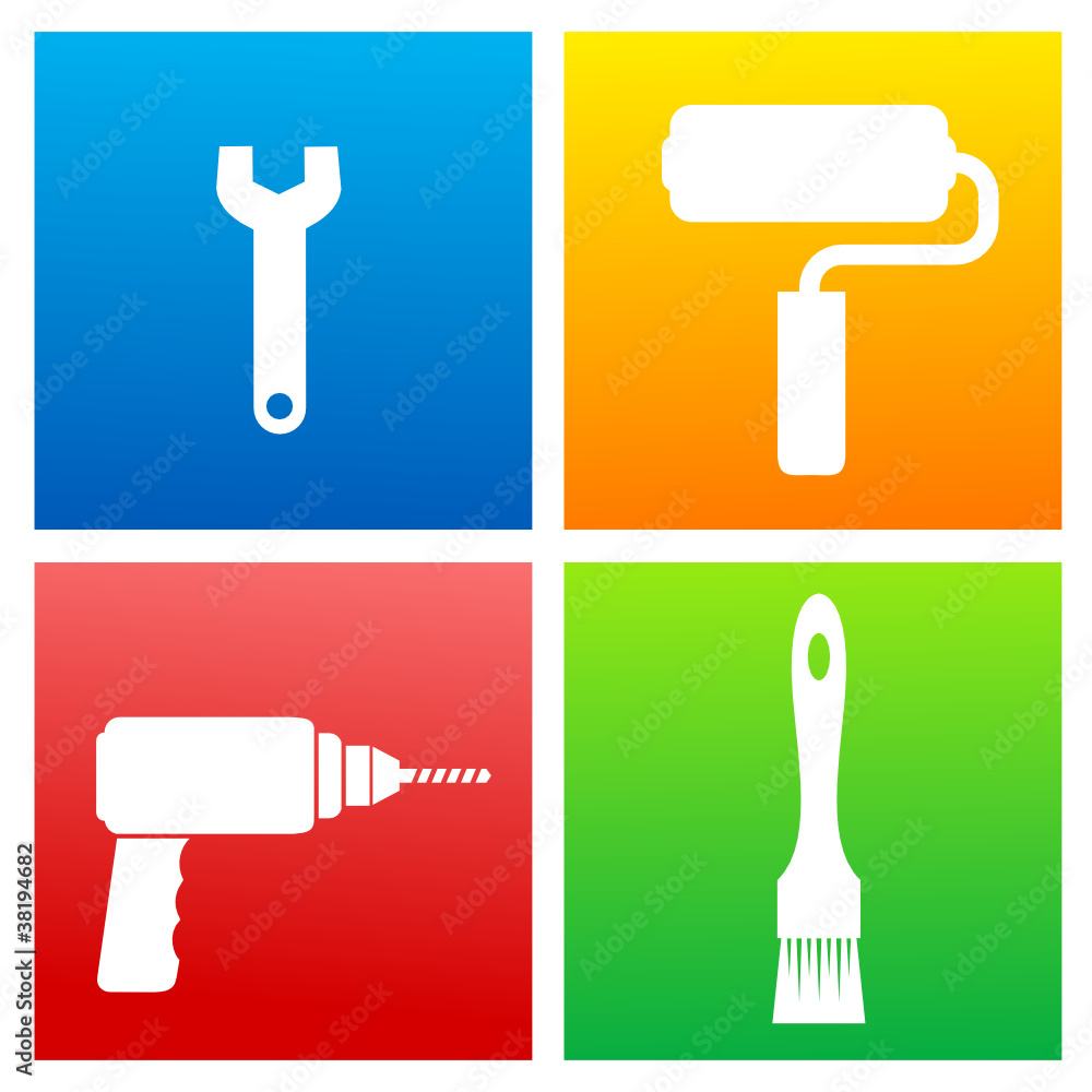 logo bricolage 4 couleurs v2 Stock Vector | Adobe Stock