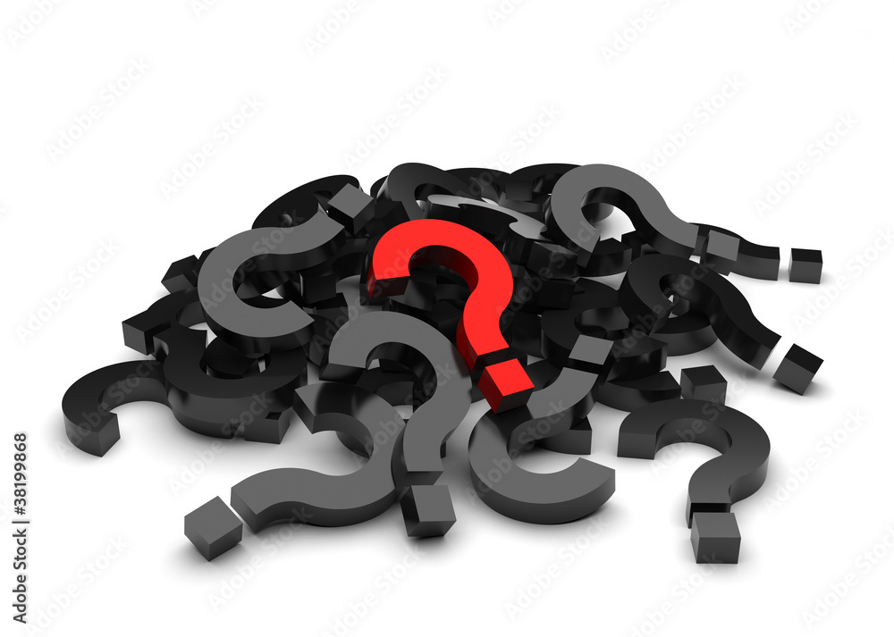 Fragezeichen über Fragezeichen Stock Illustration | Adobe Stock