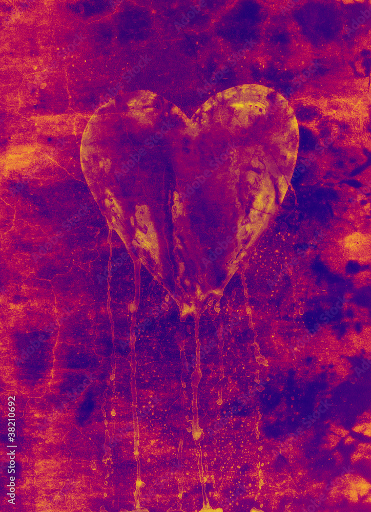 broken and bleeding heart Stock Photo | Adobe Stock