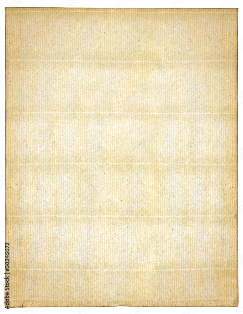 Sheet of vintage paper with watermarks isolated on white background ...