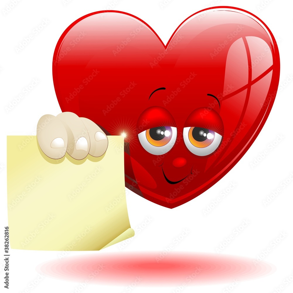 Vettoriale Stock Cuore Fumetto Messaggio-Heart Cartoon Love Message ...