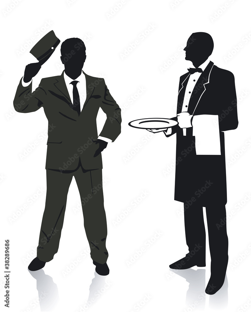 Kellner und Portier Stock-Vektorgrafik | Adobe Stock