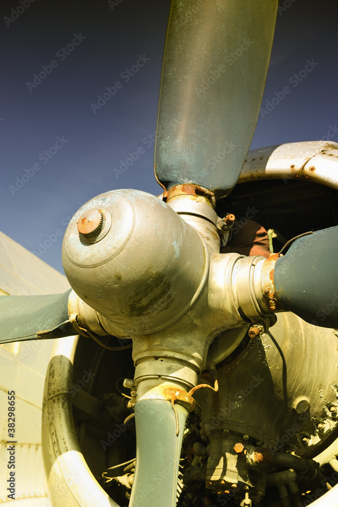 Vintage airplane propeller Stock Photo | Adobe Stock