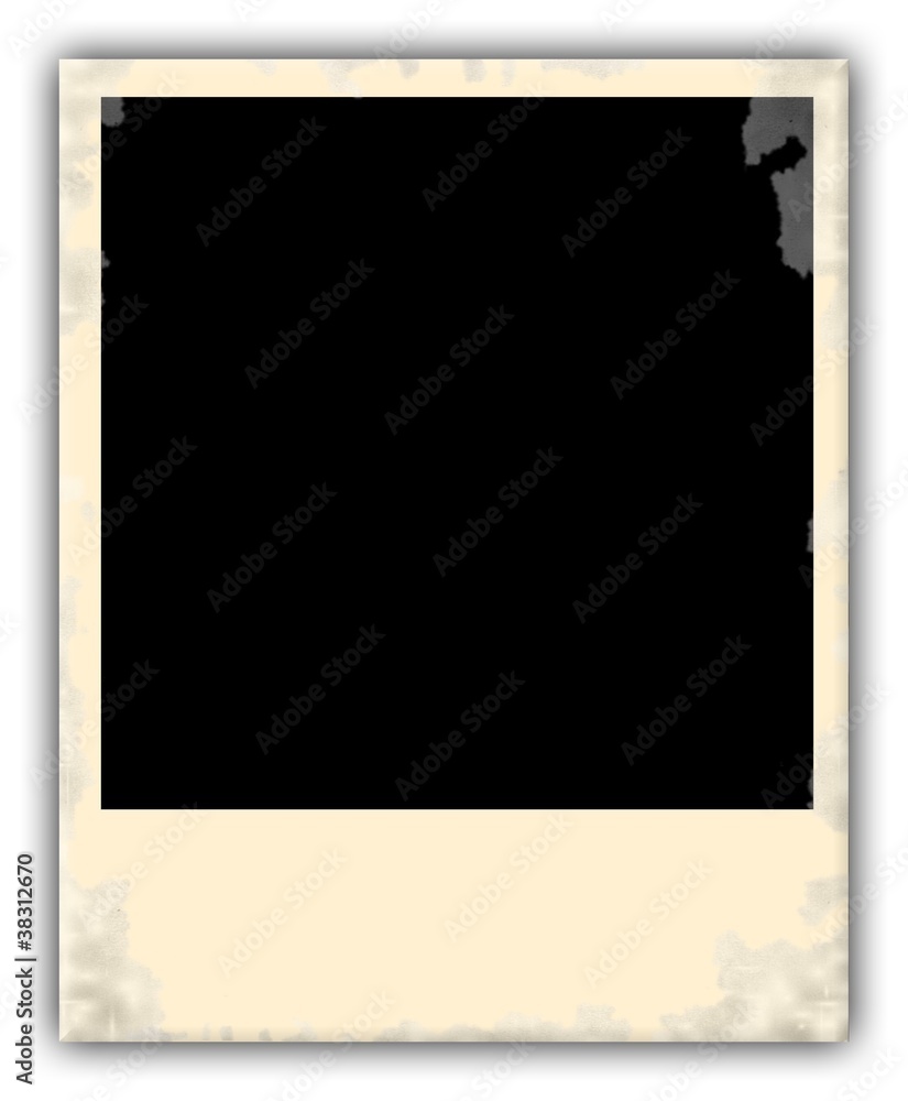 Old dirty polaroid photo frame with shadow Stock Photo | Adobe Stock