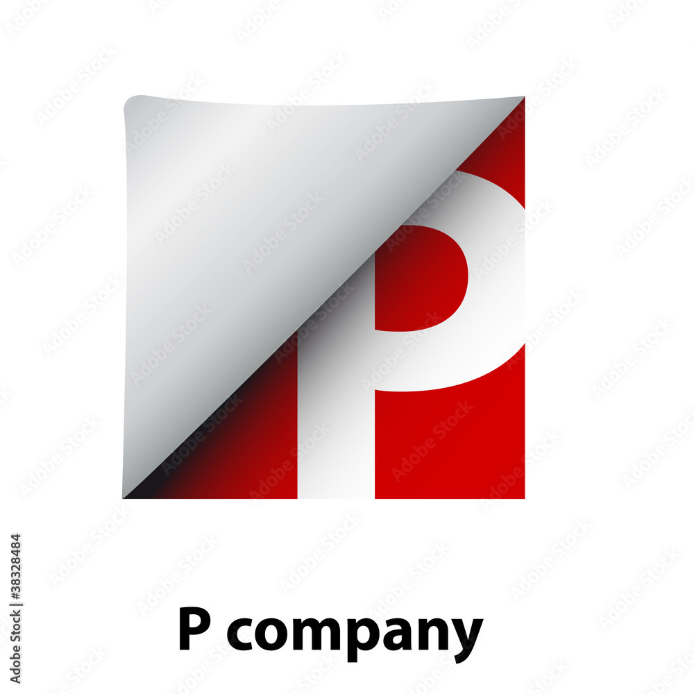 Logo label letter P # Vector Stock Vector | Adobe Stock