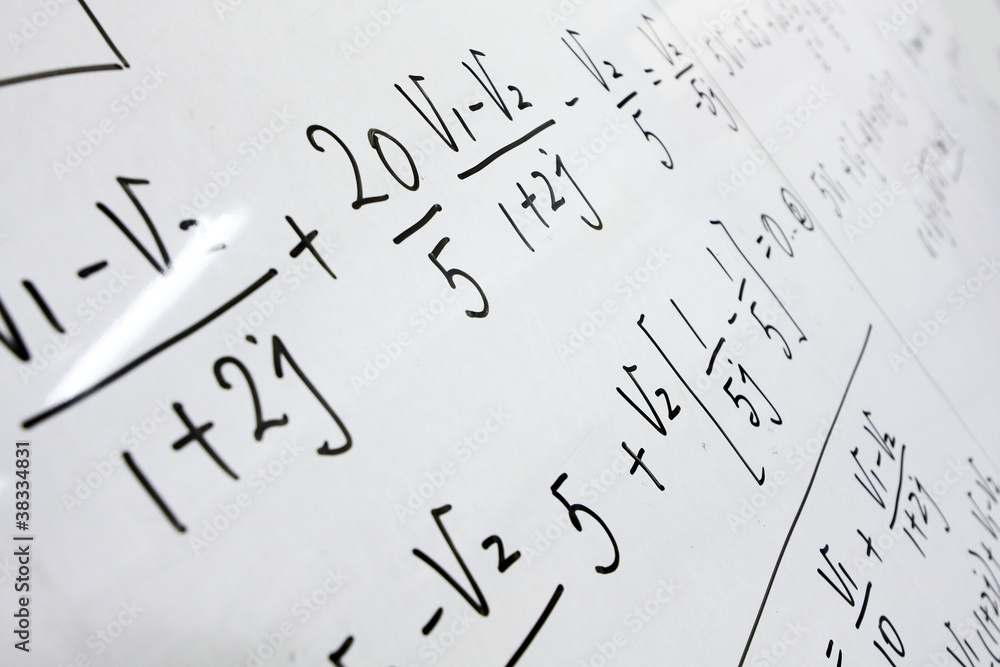 formulas on a whiteboard Stock Photo | Adobe Stock