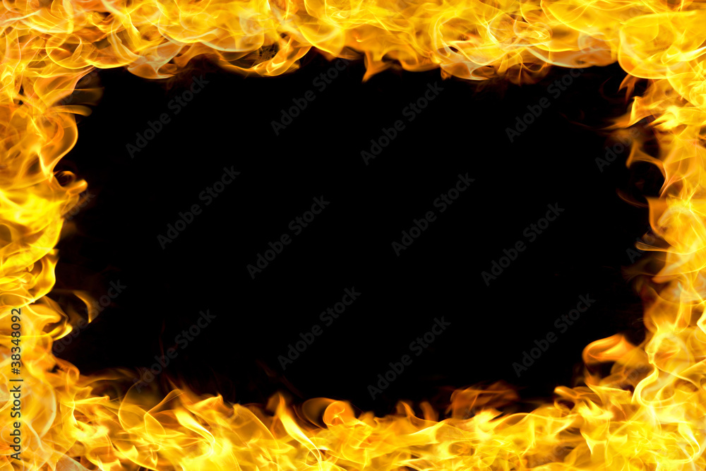 fire border with flames Stock Photo | Adobe Stock