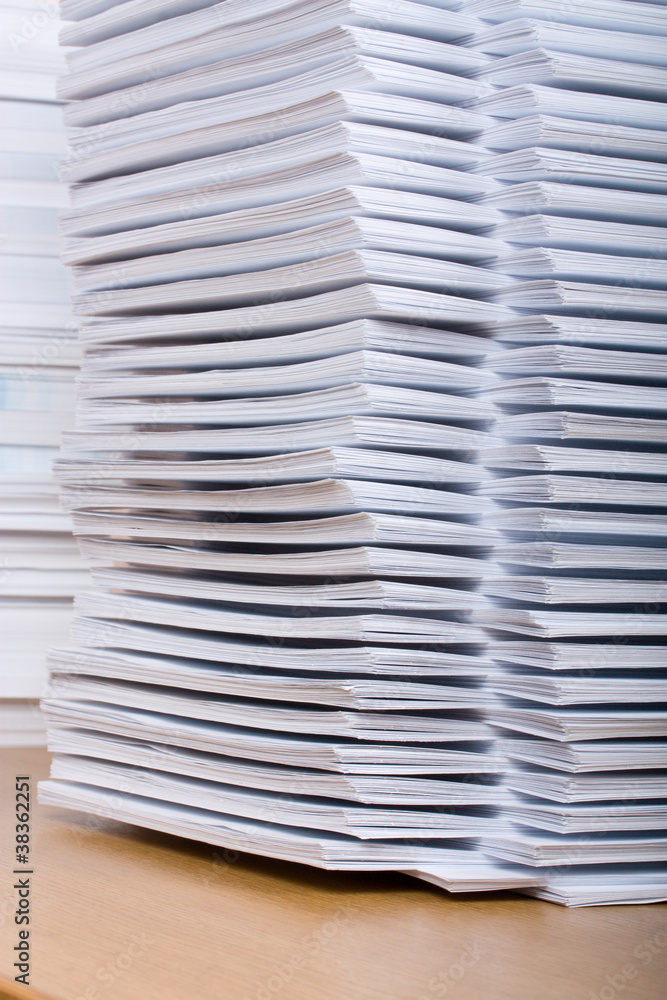 stack of paper Stock Photo | Adobe Stock