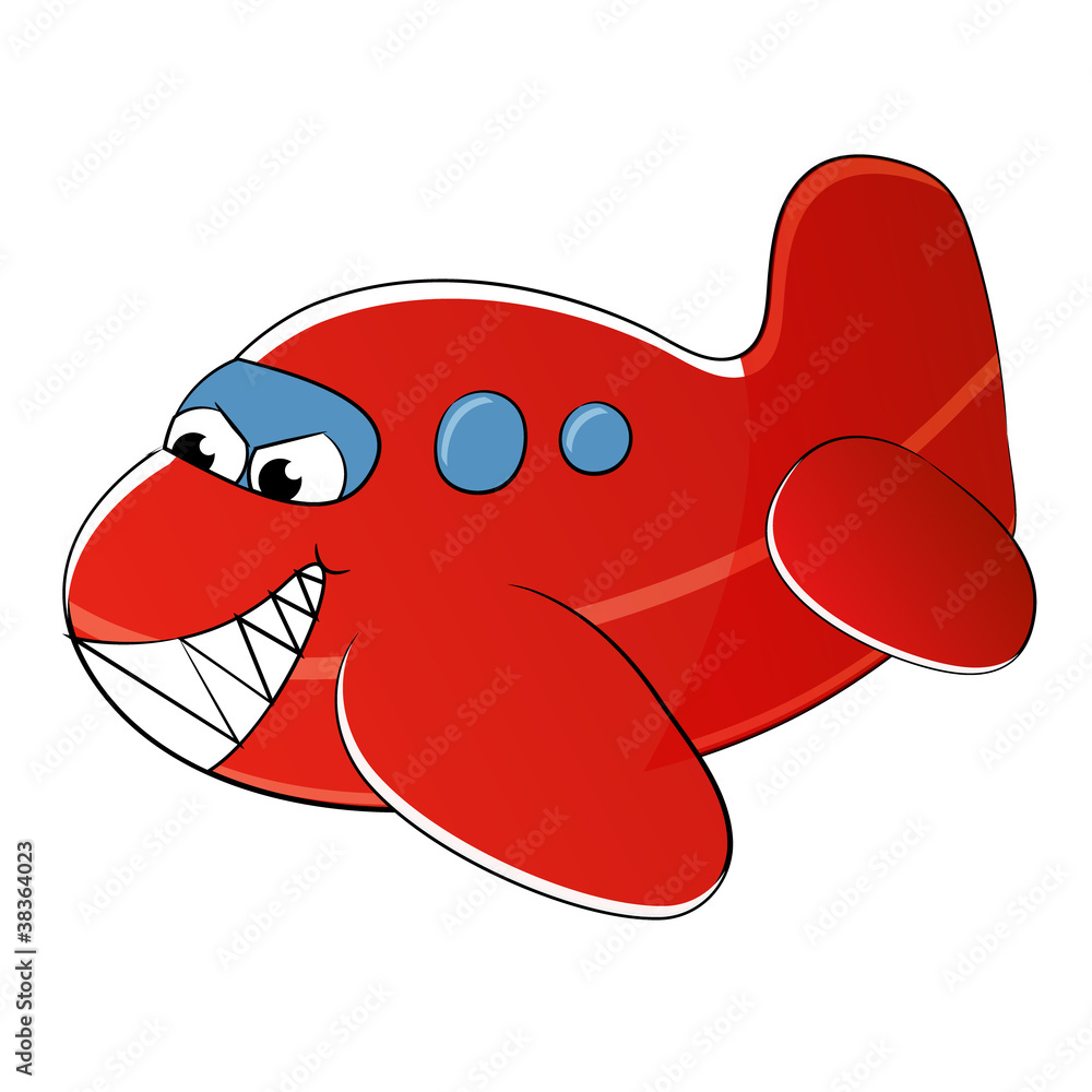 angry airplane Stock Vector | Adobe Stock