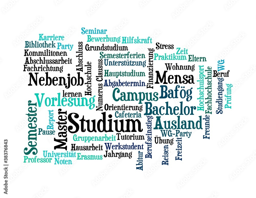 Wichtige Begriffe im Studium Stock-Illustration | Adobe Stock
