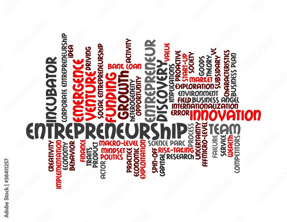 Entrepreneurship - red word cloud Stock Illustration | Adobe Stock