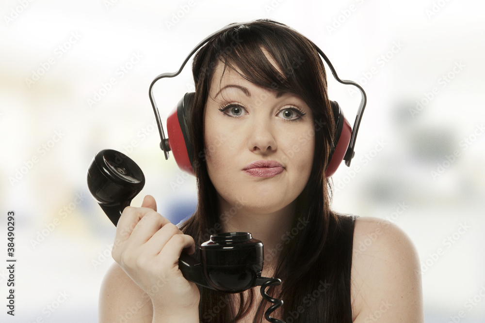 not listening to a word you're saying Stock Photo | Adobe Stock