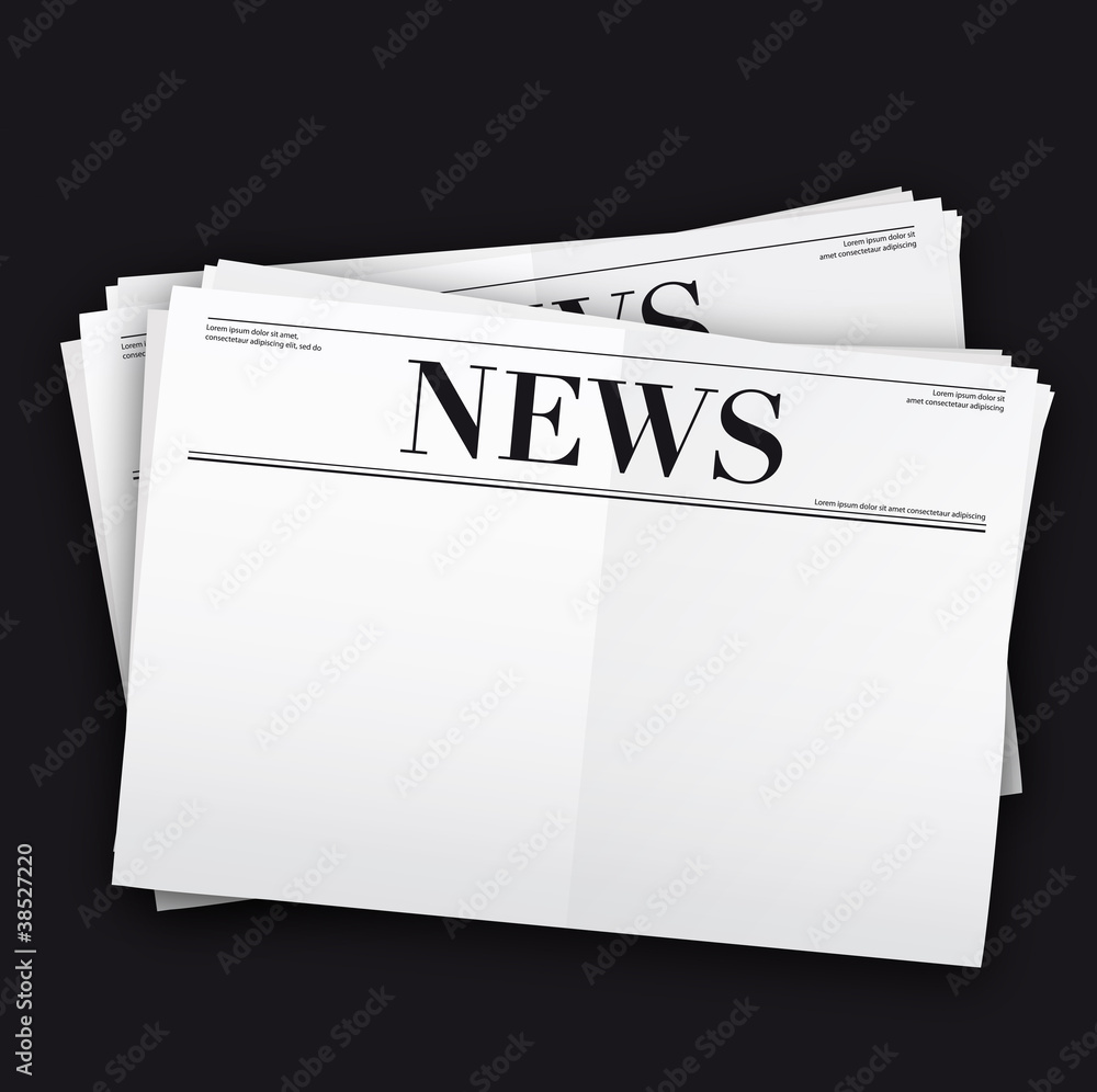 Newspaper Stock Vector | Adobe Stock