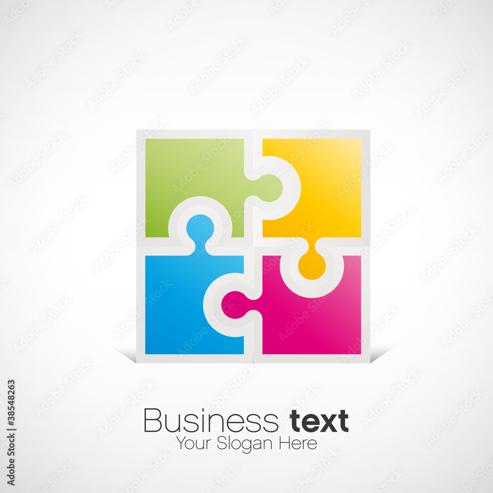 logo puzzle Stock Vector | Adobe Stock