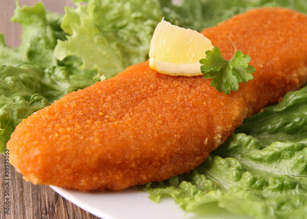 breaded fish Stock Photo | Adobe Stock