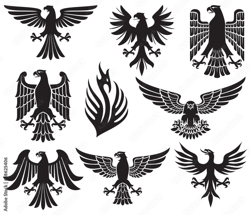 heraldic eagle set Stock Vector | Adobe Stock