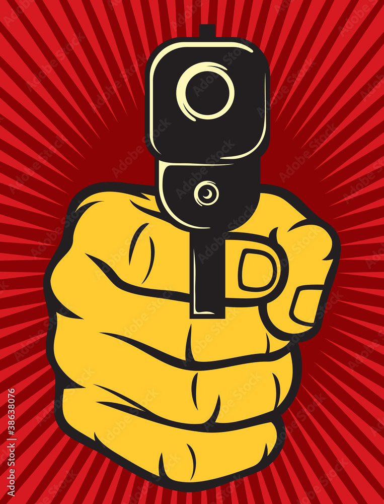Vector Hand With Gun