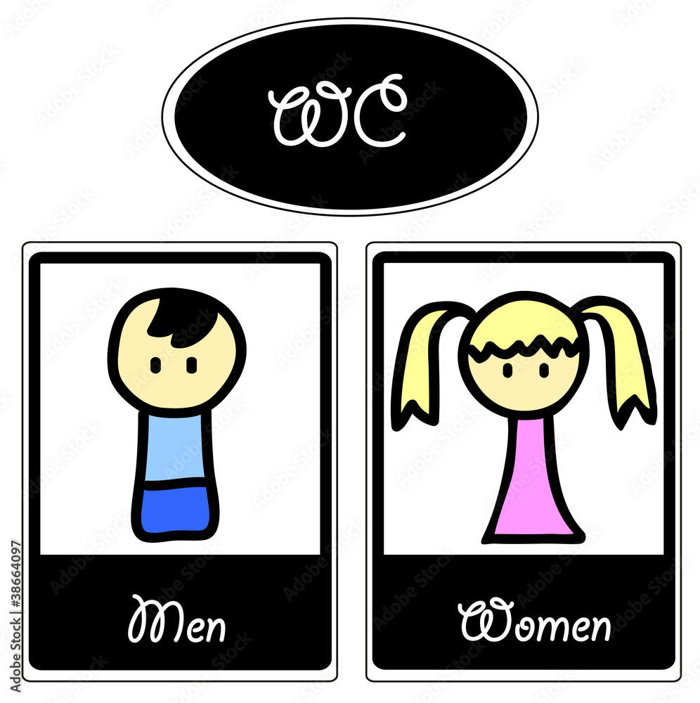 Cartoon toilet symbols Stock Vector | Adobe Stock