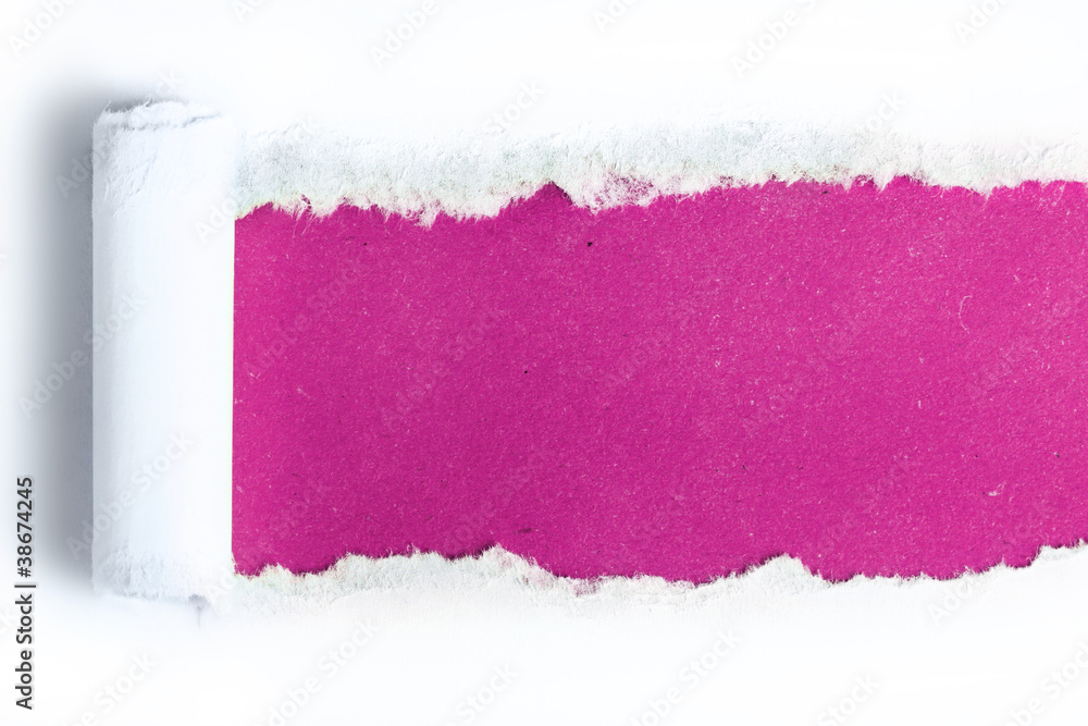 Torn paper with pink background Stock Photo | Adobe Stock