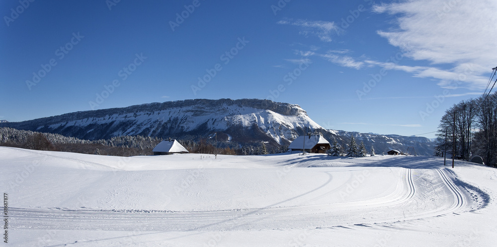La Féclaz, pistes de ski de fond Photos | Adobe Stock