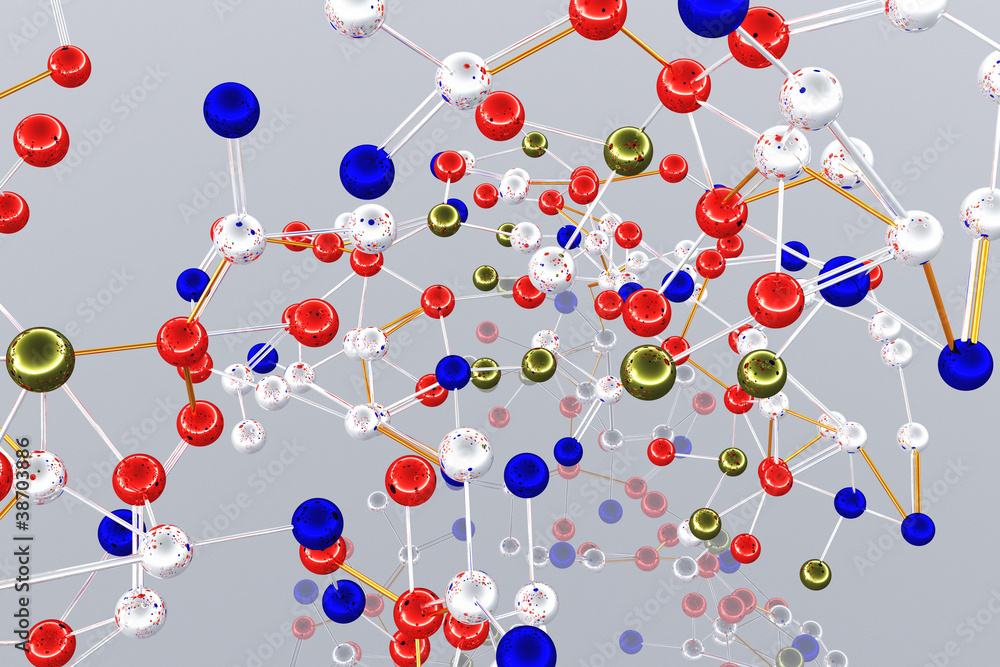 Complex Molecule Structure 3D render Stock Photo | Adobe Stock