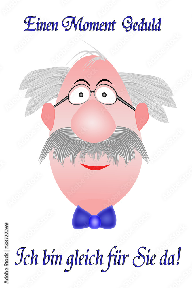einen Moment Geduld Stock-Illustration | Adobe Stock