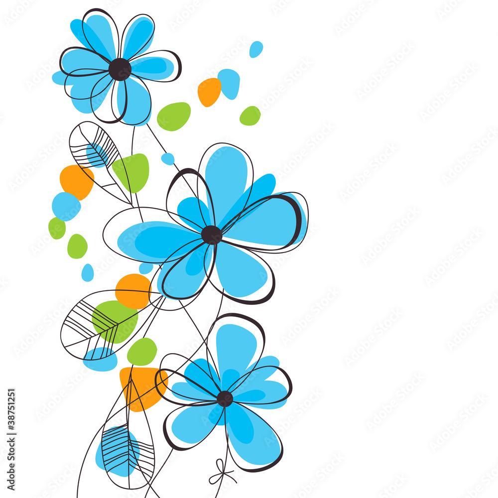Spring flowers background Stock Vector | Adobe Stock