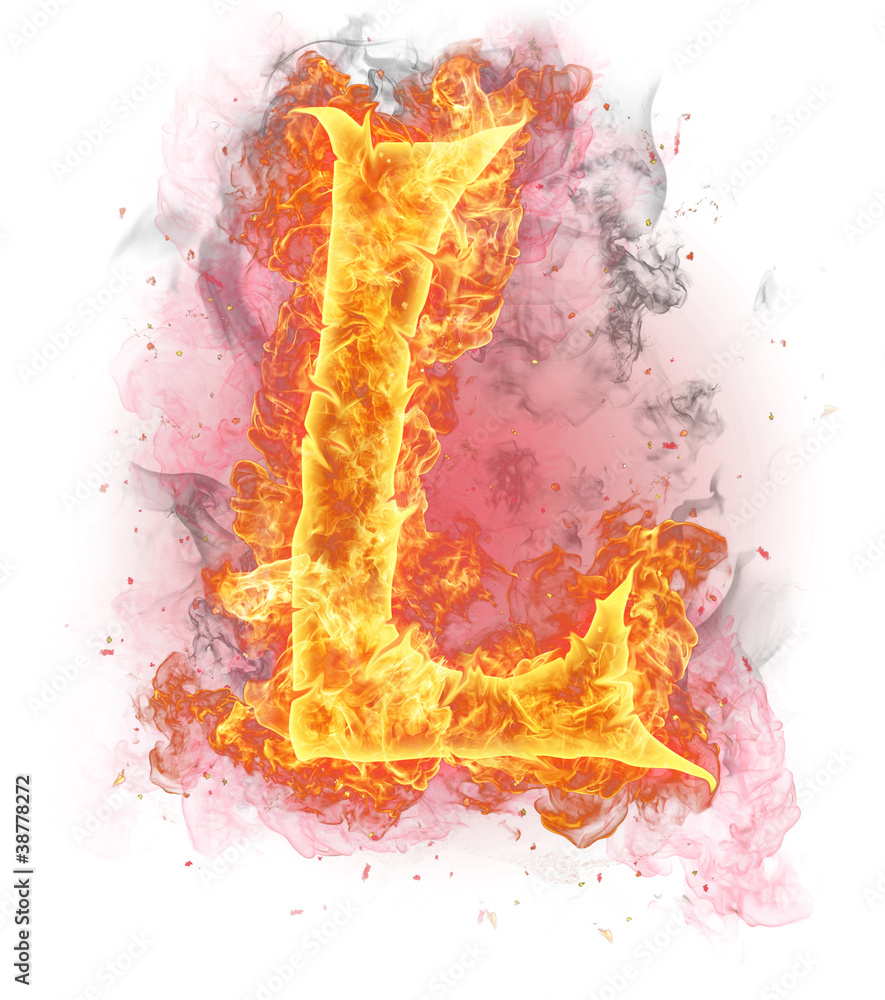 Fire letter "L" Stock Illustration | Adobe Stock