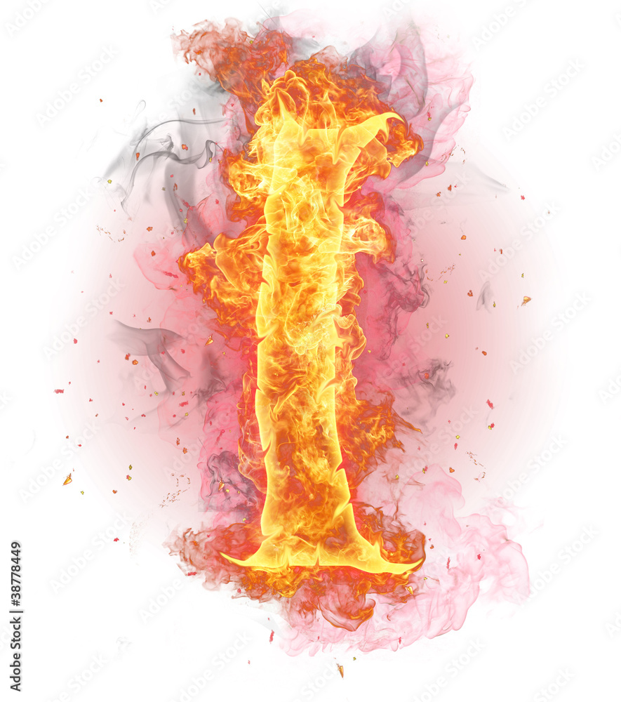 Fire letter "I" Stock Illustration | Adobe Stock