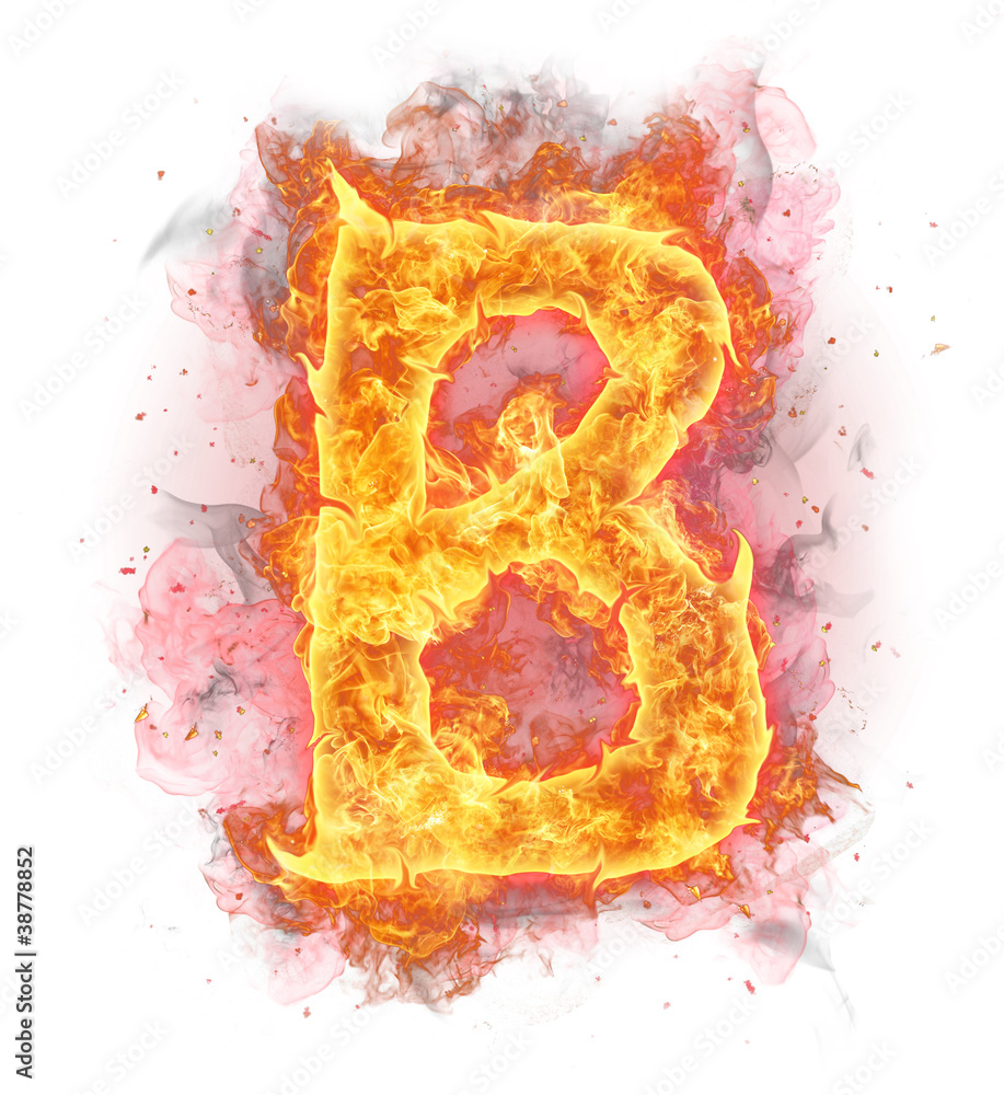 Fire letter "B" Stock Illustration | Adobe Stock