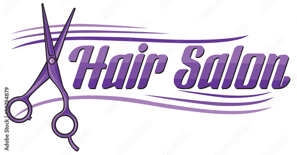 Hair Salon design (haircut or hair salon symbol) Stock Vector | Adobe Stock