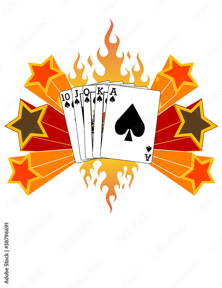 Royal Flush Graphic! Vector eps8 / clip art / jpeg Stock Vector | Adobe ...