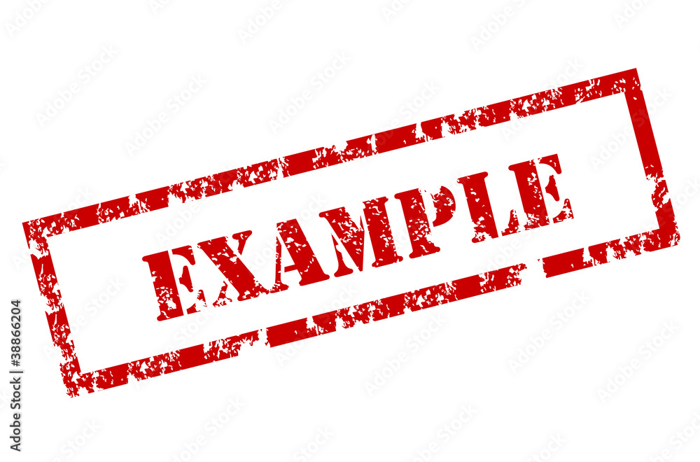 Grunge Example stamp Stock Vector | Adobe Stock