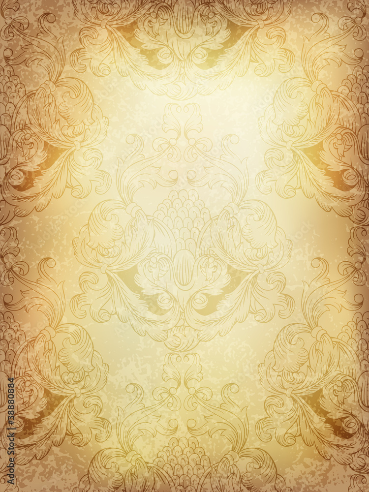 Abstract vintage background with classical seamless pattern Stock ...
