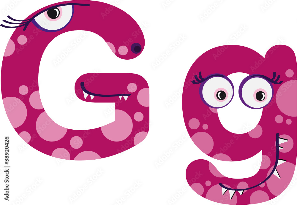 Monster ABC - g Stock-Vektorgrafik | Adobe Stock
