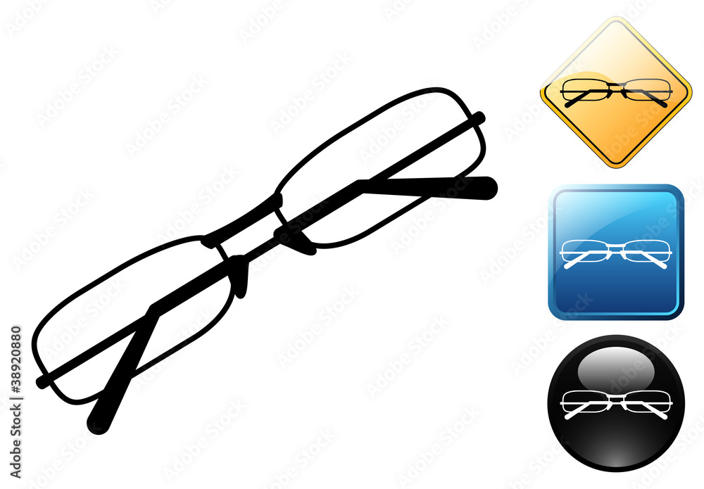 Glasses pictogram and signs vector de Stock | Adobe Stock