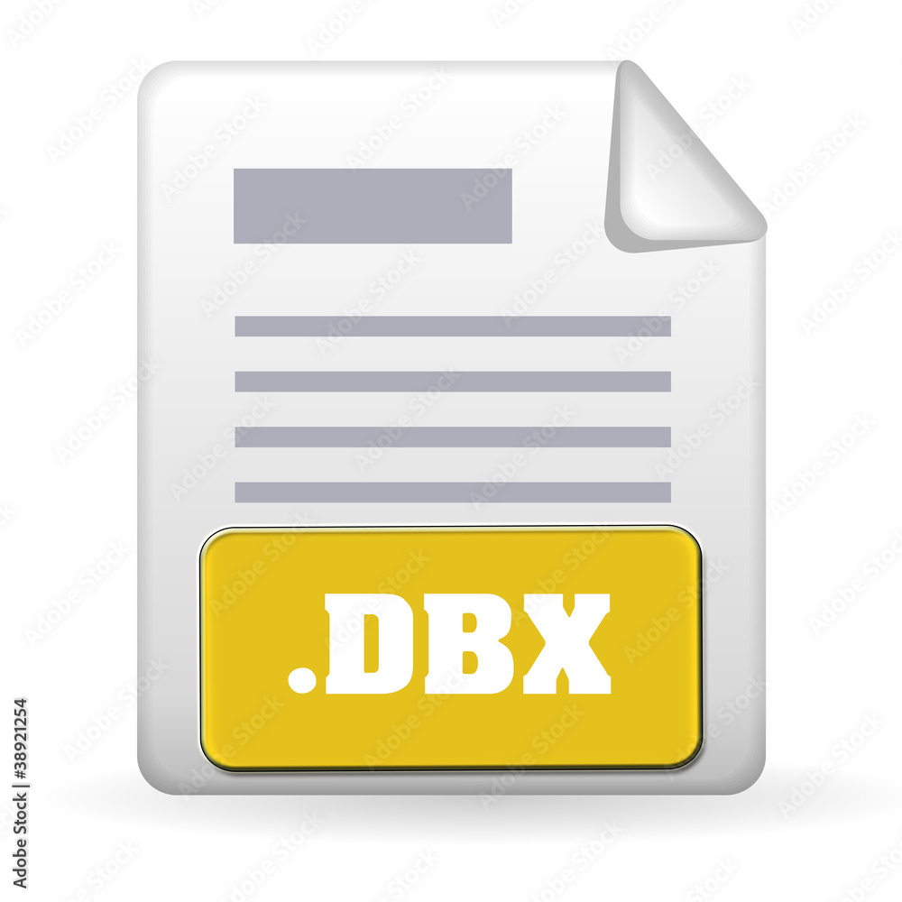 Folder Icon - .DBX Stock Illustration | Adobe Stock