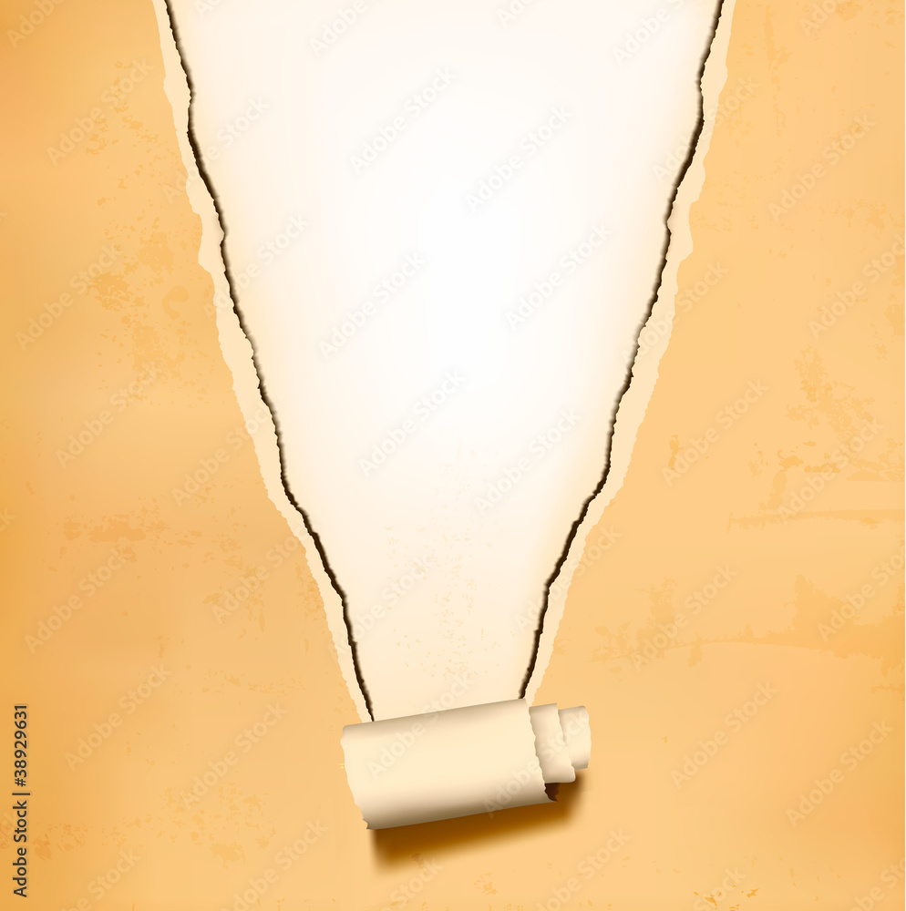 Old ripped paper background. Vector. Stock Vector | Adobe Stock