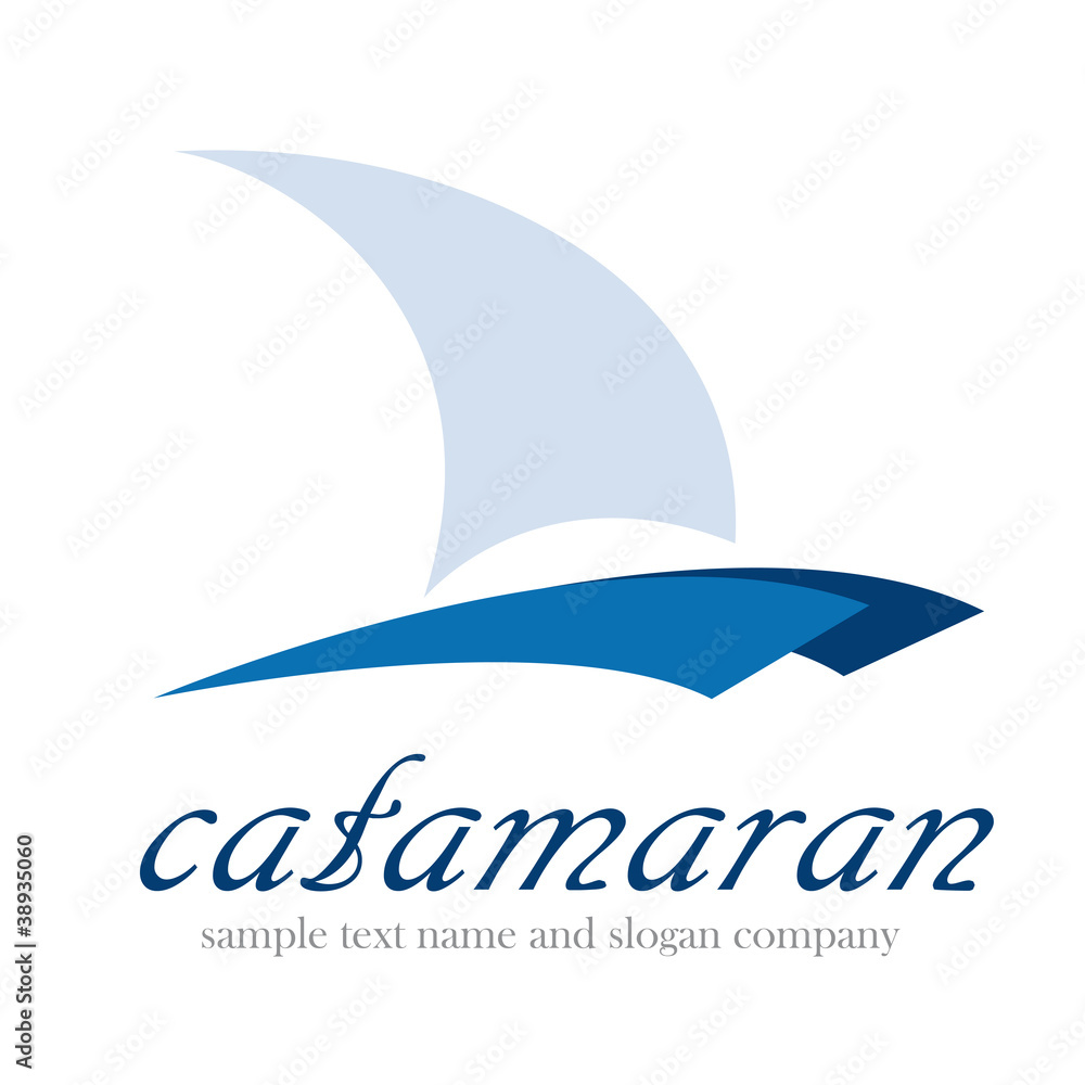 Logo catamaran, yacht and boat # Vector Stock Vector | Adobe Stock