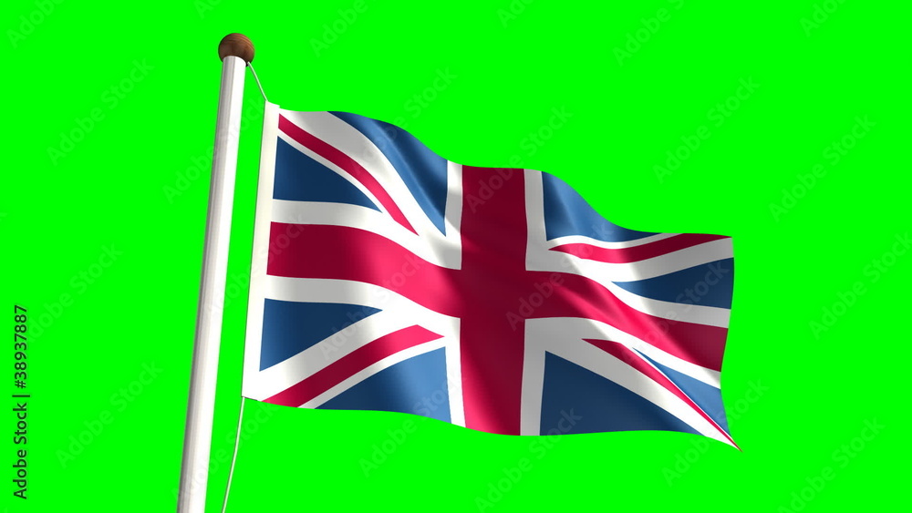 United Kingdom flag (Loop & green screen) Stock Video | Adobe Stock