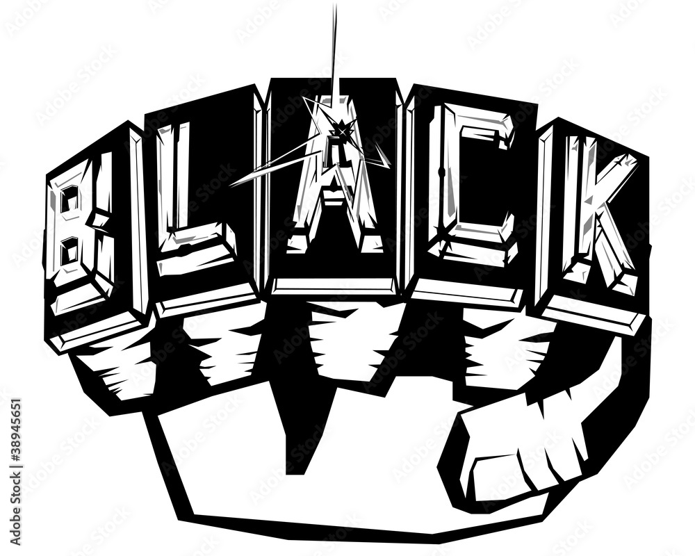Black Fist Stock Vector | Adobe Stock