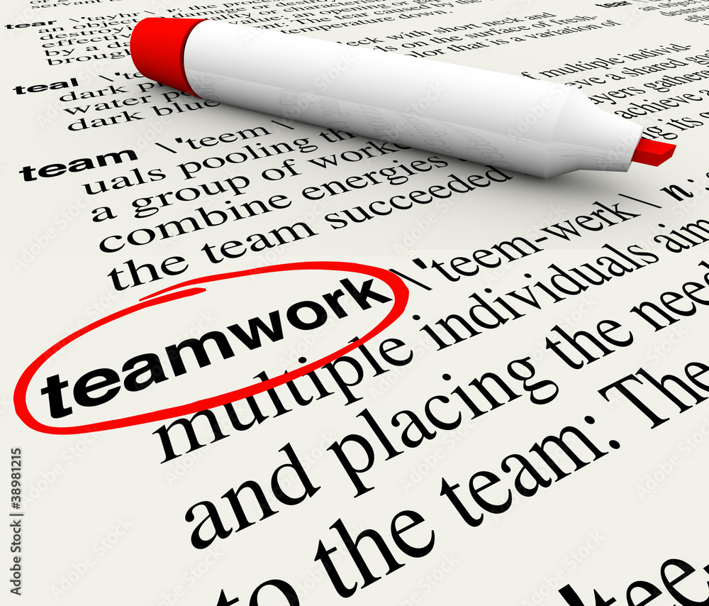 Teamwork Dictionary Definition Word Circled ilustración de Stock ...