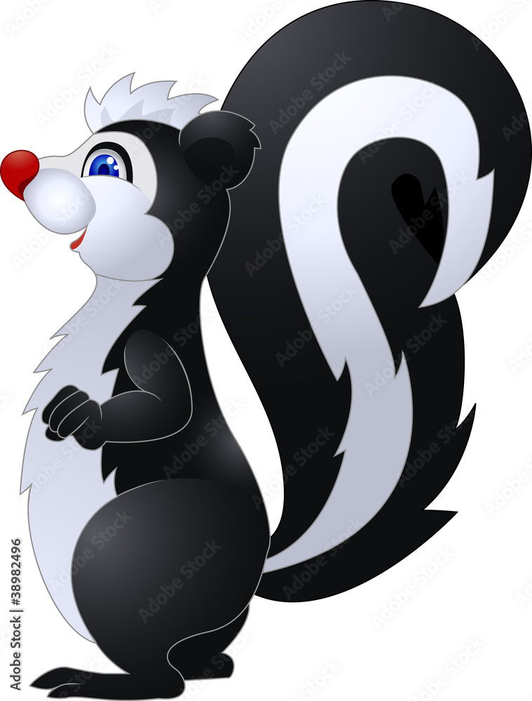 Skunk Cartoon Stock Vector | Adobe Stock