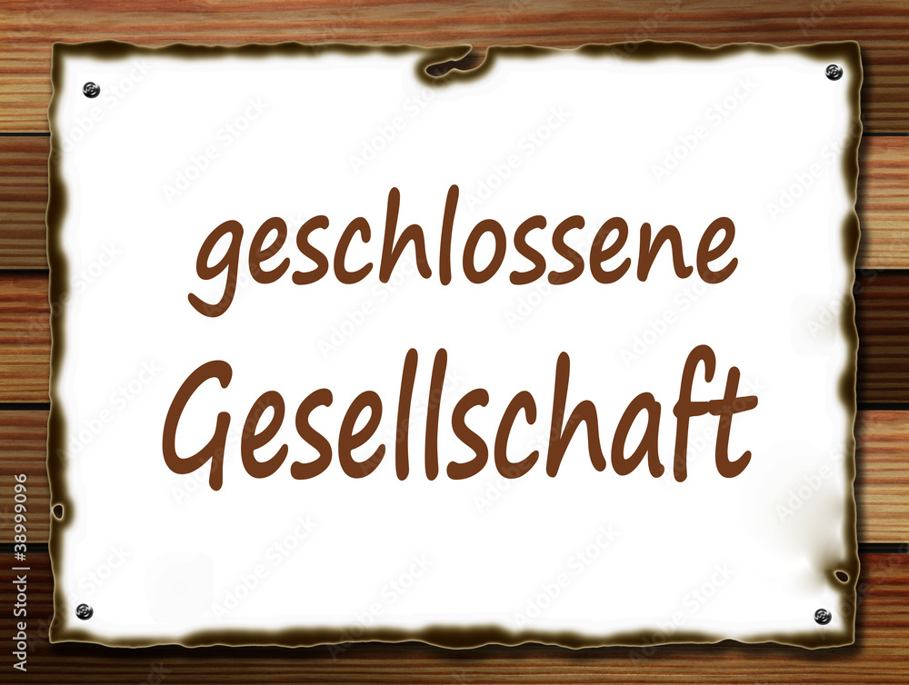geschlossene Gesellschaft Stock-Illustration | Adobe Stock