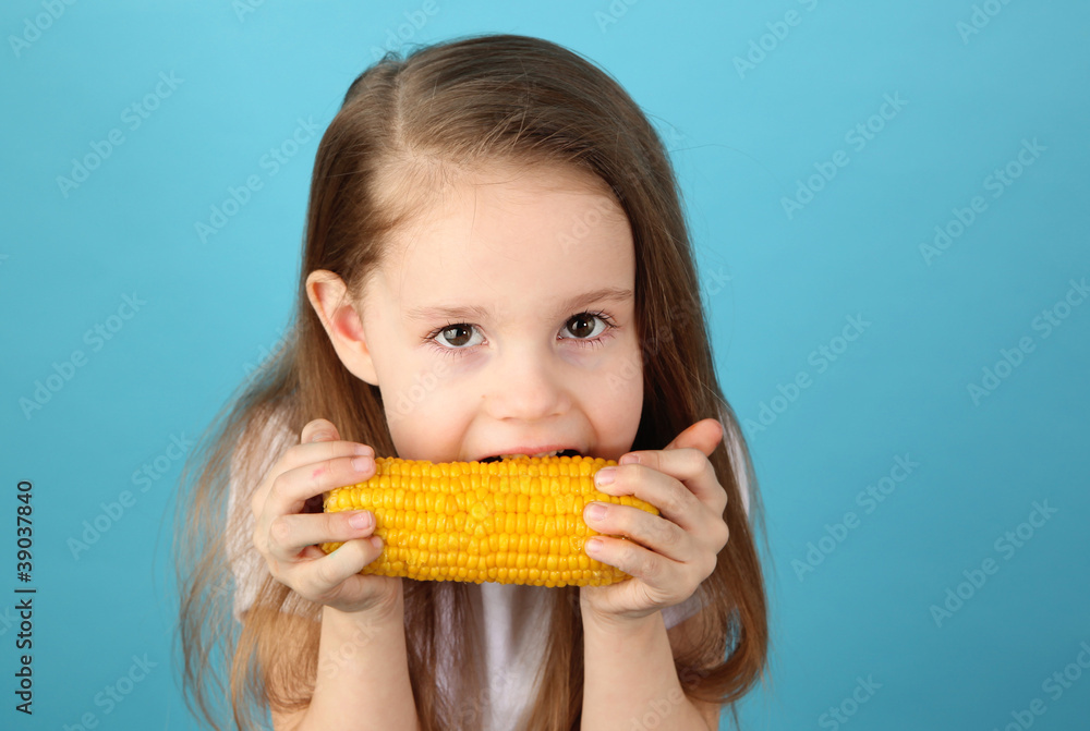 Woman Eating Corn On The Cob
