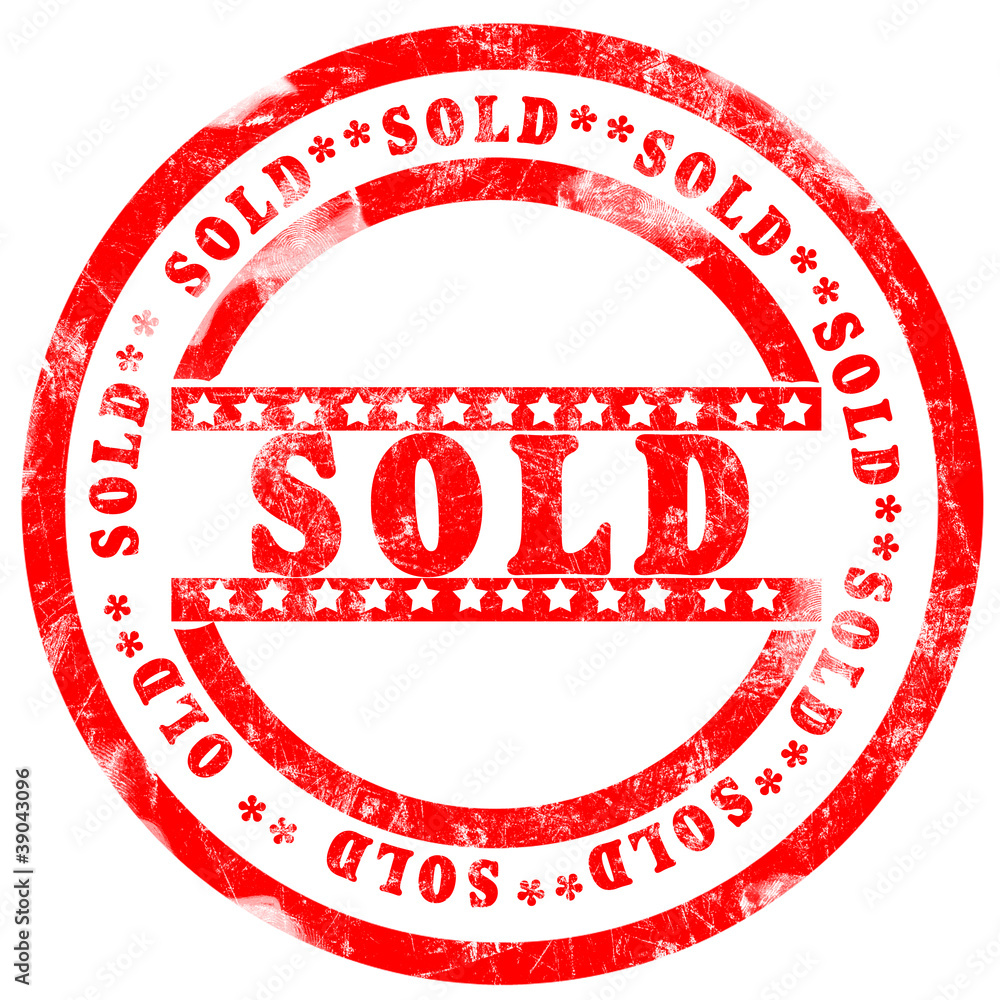 Red sold Stamp over white background Stock Photo | Adobe Stock