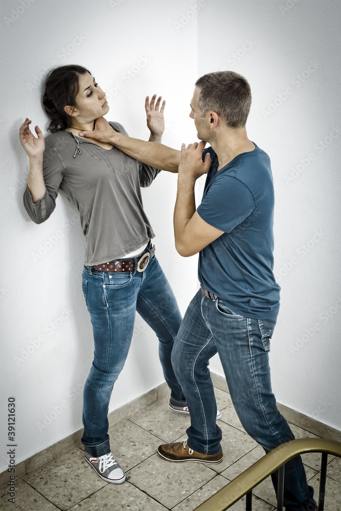 attacked by a man Stock Photo | Adobe Stock