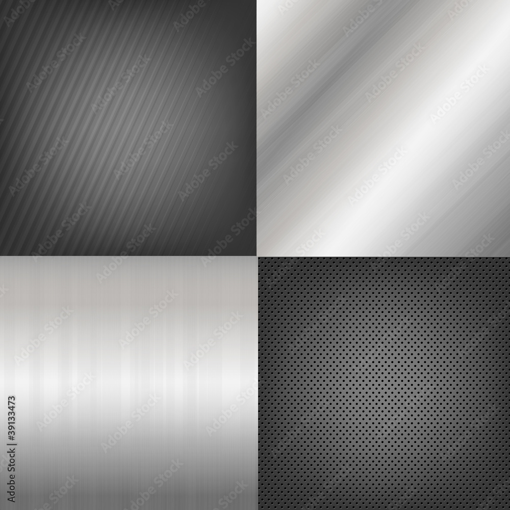 Set Of Metal Texture Background Stock Vector | Adobe Stock