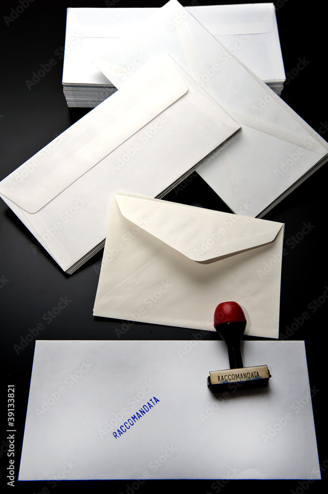 BUSTE _ RACCOMANDATA _ TIMBRO Stock Photo | Adobe Stock